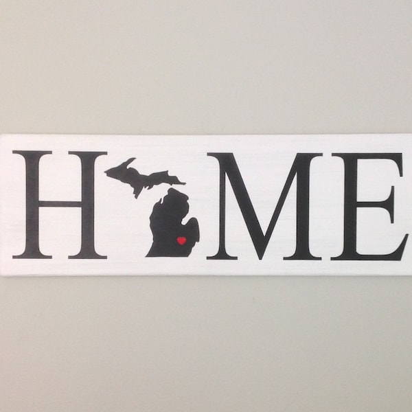 Michigan Home Sign - Etsy