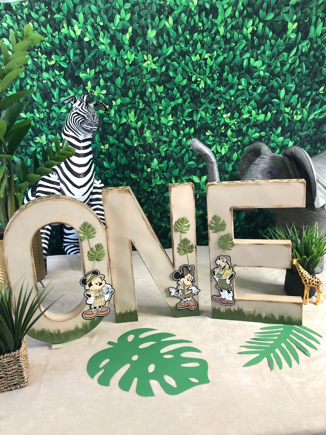 Safari Mickey and Friends 16” Decorative Letters Safari Donal and Daisy ...