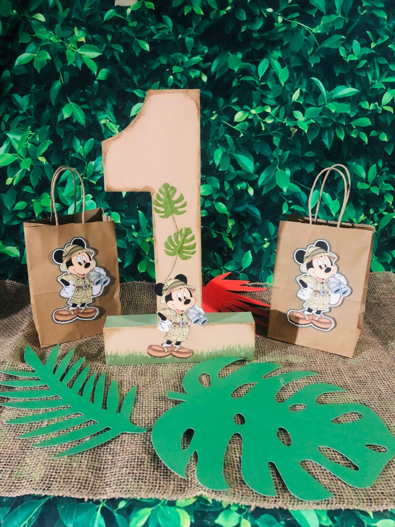 Mickey Safari 16” Decorated Number, Birthday Numbers Centerpiece ...