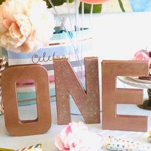 First Birthday Letters ONE Decorated Letters Photo Prop Party Decor - Etsy