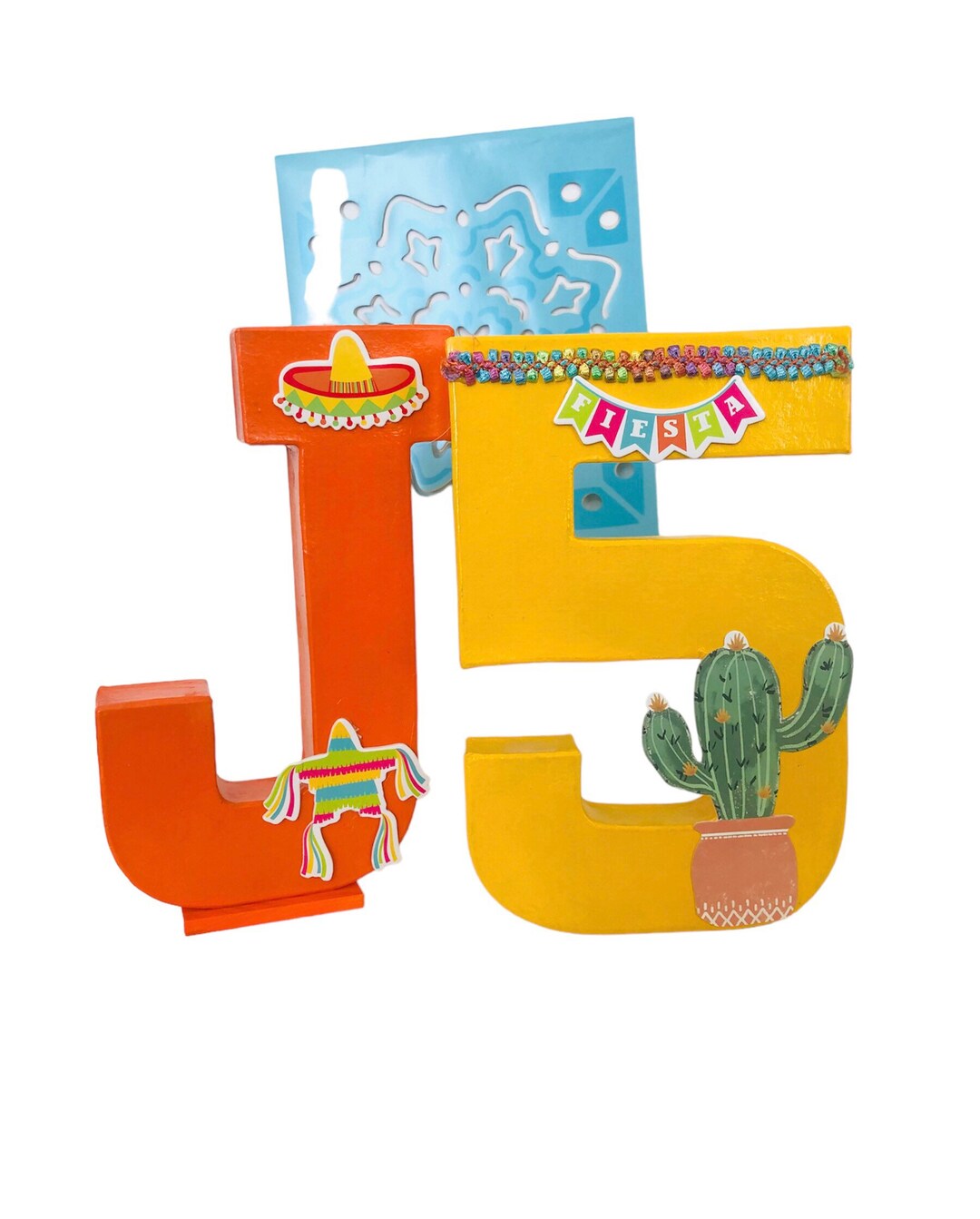 Fiesta Theme Decorated Letters, Fiesta Numbers, Cinco De Mayo Party ...