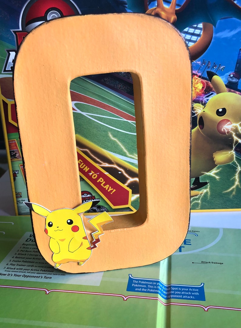 Pokemon Birthday Numbers Pikachu Numbers Age Birthday Decor - Etsy