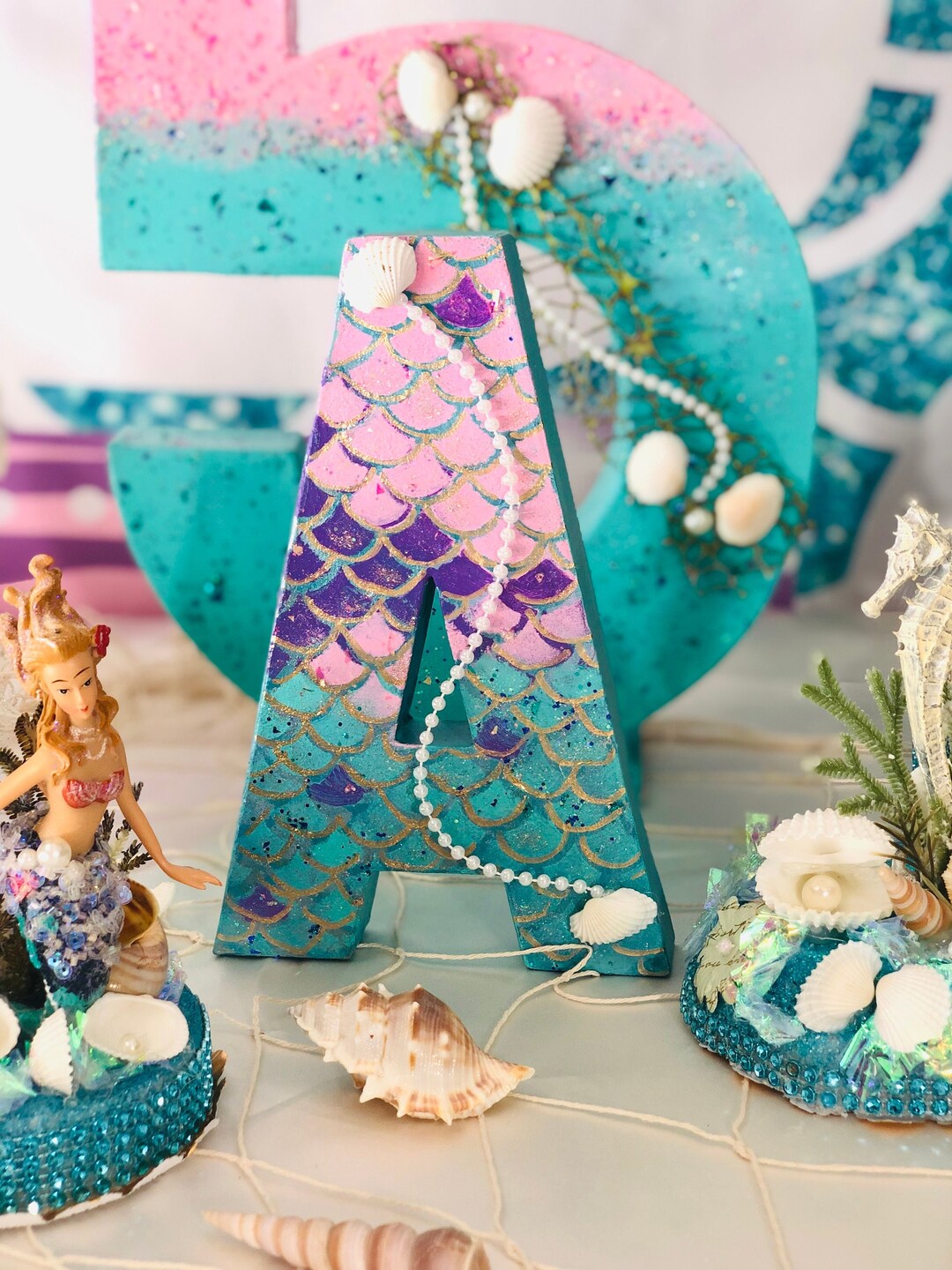 Mermaid Theme Letters, Mermaid Birthday, Mermaid Baby Shower, Party ...