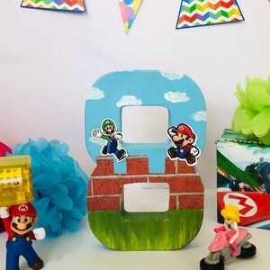 Super Mario Theme Numbers or Letters, Mario Brothers Birthday Theme ...