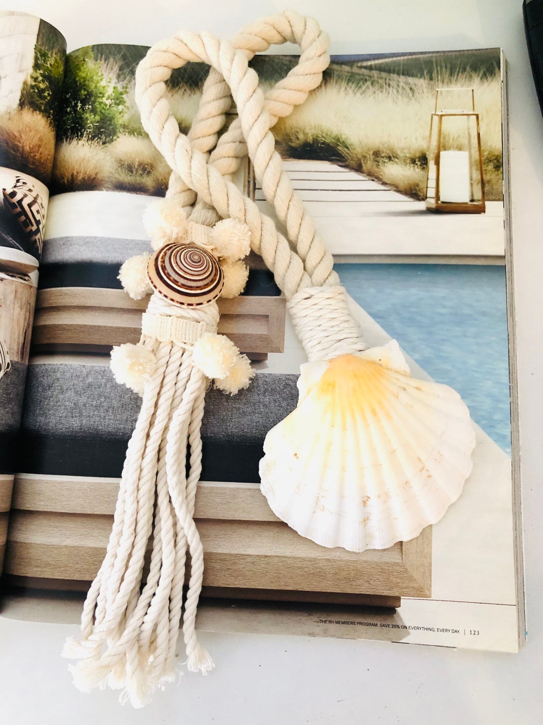 Seashells Door Knob Decor, Shells Tassels, Beach House Costal House Decoration - Etsy
