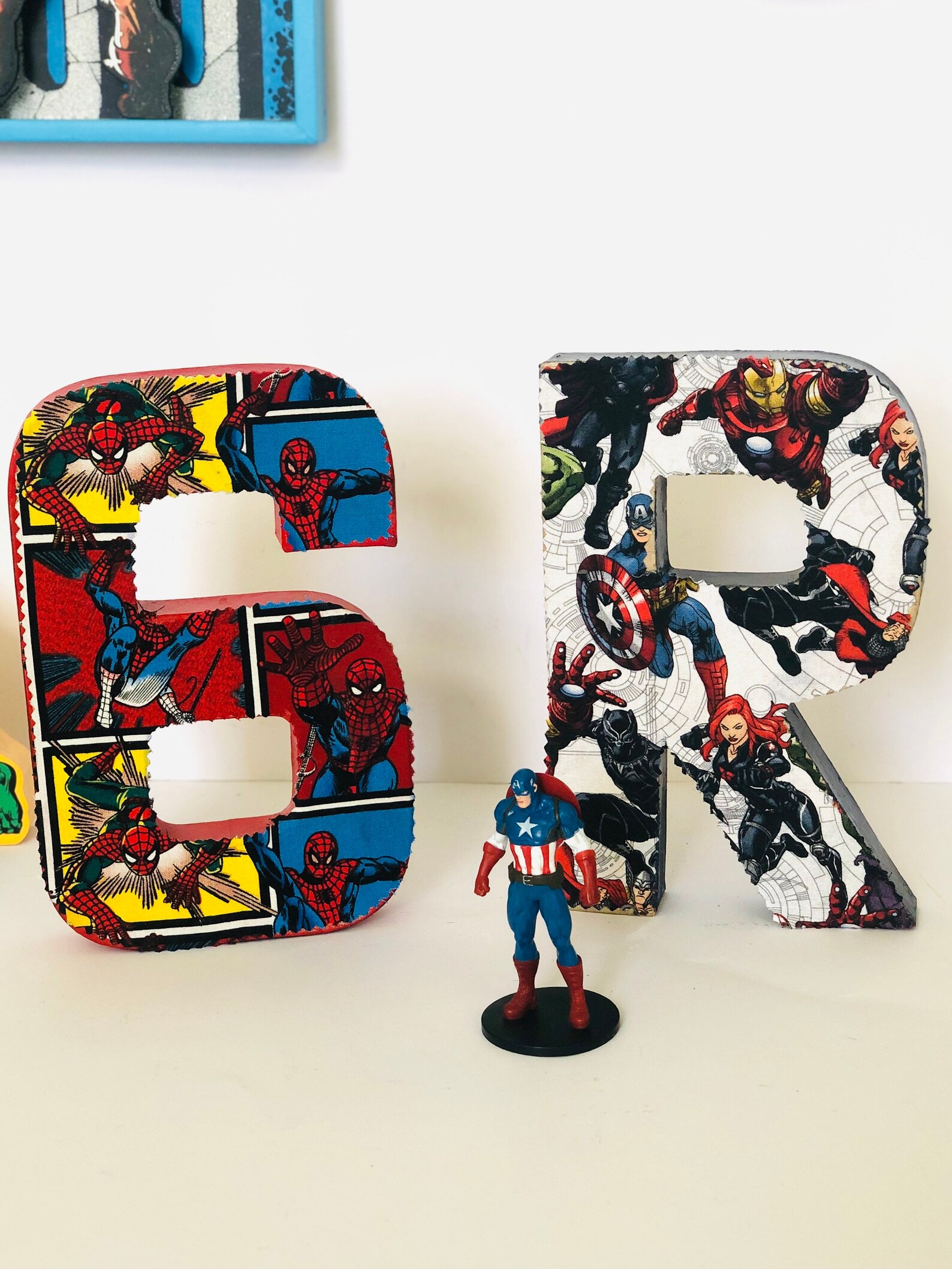 Superheroes Theme Numbers Super Heros Birthdays Room Decor - Etsy