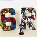 Superheroes Theme Numbers Super Heros Birthdays Room Decor - Etsy