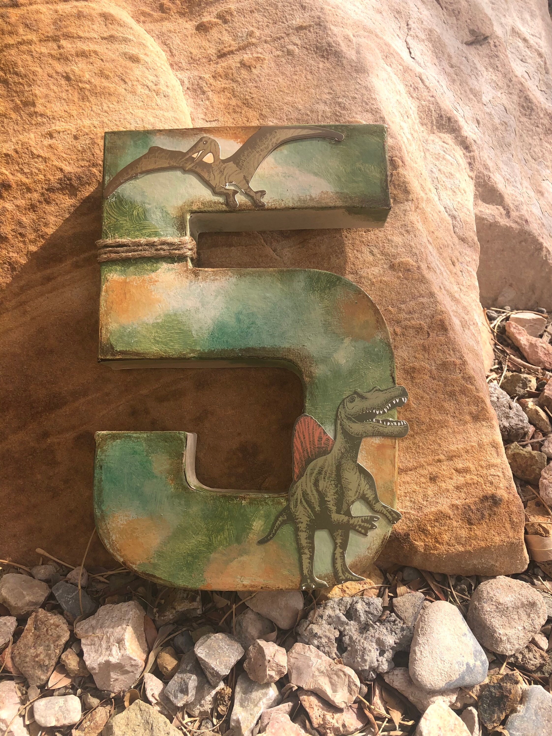 Dinosaur Birthday Party Decorated Number Jurassic Park - Etsy