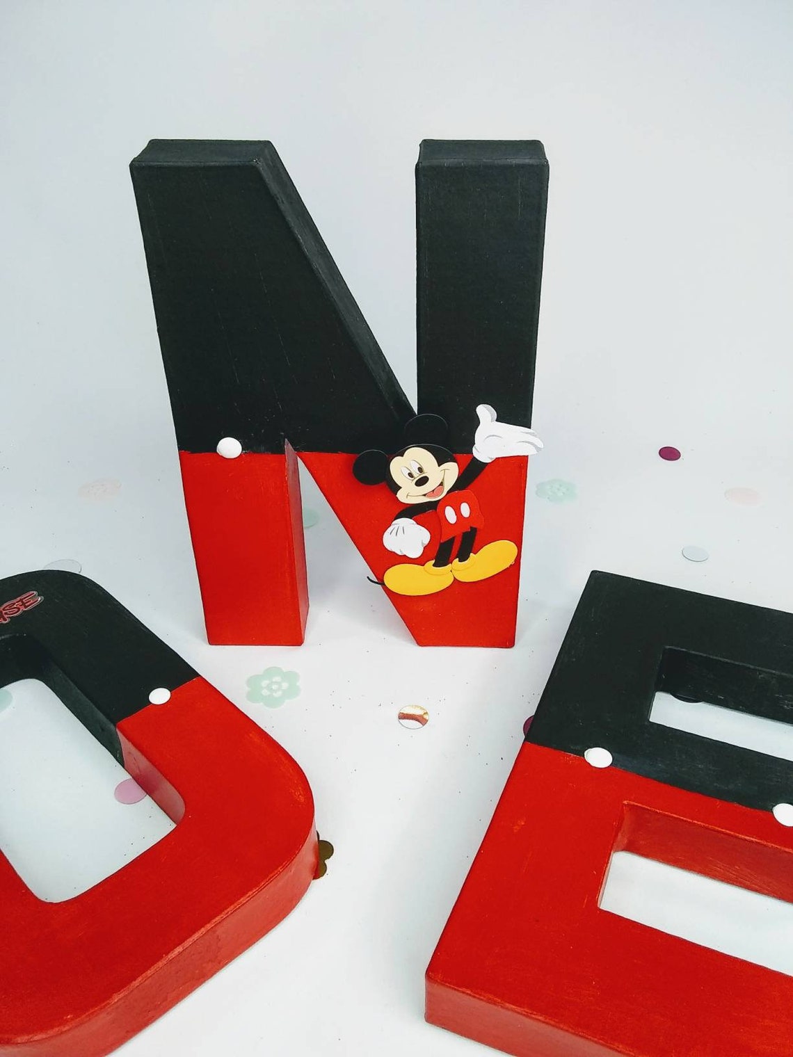 Mickey Mouse Theme 1st Birthday Decorated Letters Mickey | Etsy