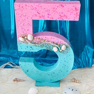 Mermaid Theme 16” Numbers Mermaid Birthdays Baby Showers Party Decor ...