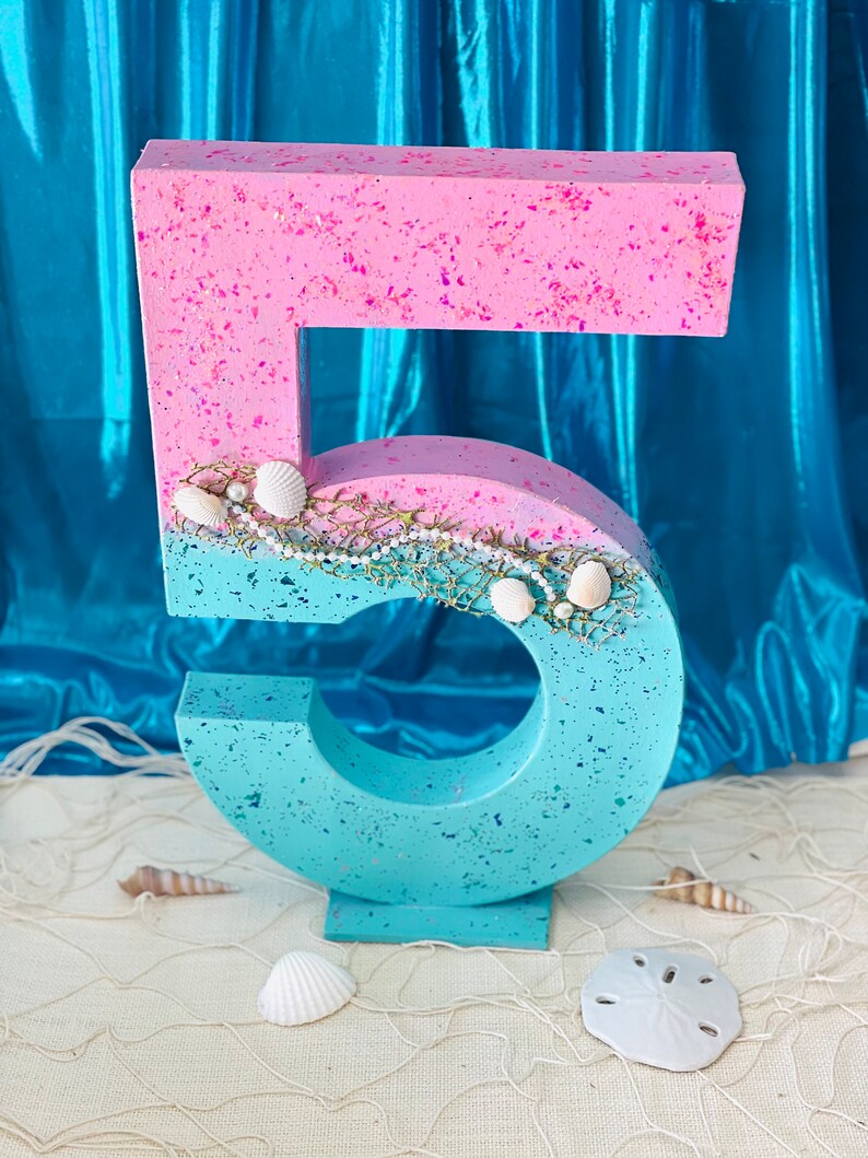 Mermaid Theme 16” Numbers Mermaid Birthdays Baby Showers Party Decor ...
