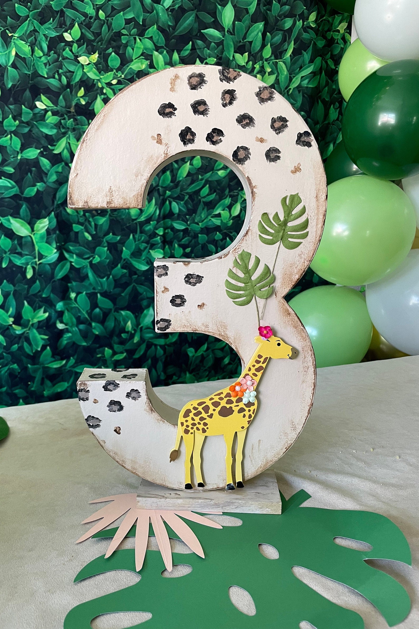 Safari Themed 16 Decorated Number Wild Safari | Etsy