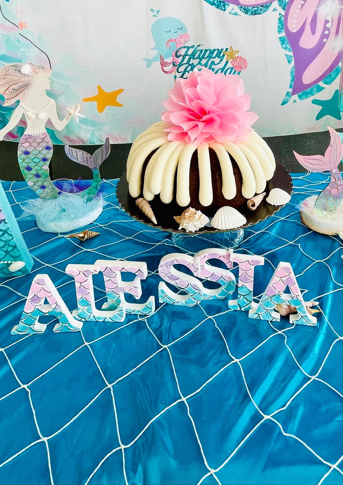 Mermaid Letters 3” Wood Letters Mermaid Names Birthdays Baby Showers ...