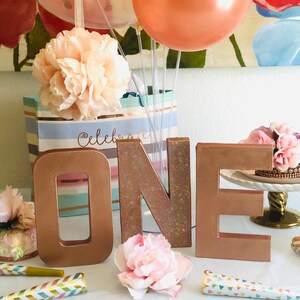 First Birthday Letters ONE Decorated Letters Photo Prop Party Decor - Etsy