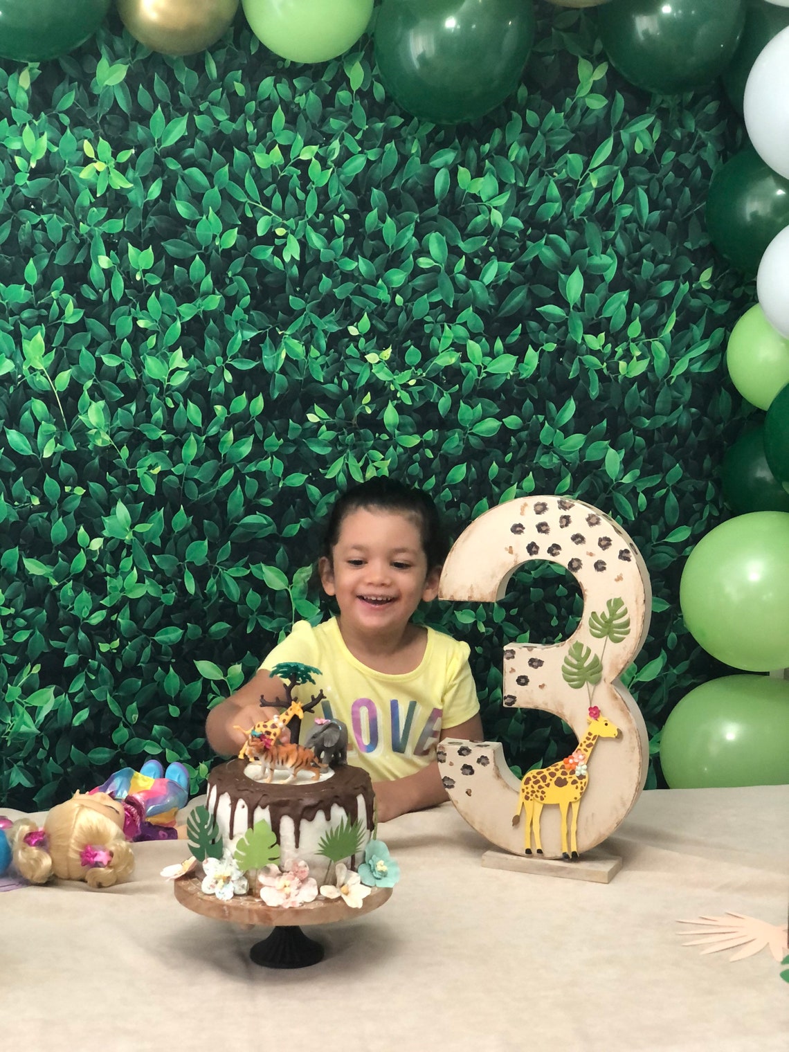 Safari Themed 16 Decorated Number Wild Safari | Etsy