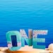 Mermaid Decorated Letters ONE Letters Birthdays Table Centerpiece Photo ...