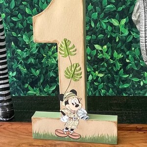 Mickey Safari 16” Decorated Number, Birthday Numbers Centerpiece ...