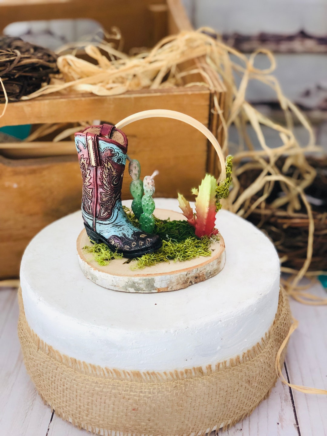 Western Cake Topper, Rodeo Party Boot, Cake Topper, Cowboy Party Decor ...