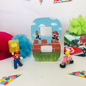Super Mario Theme Numbers or Letters, Mario Brothers Birthday Theme ...