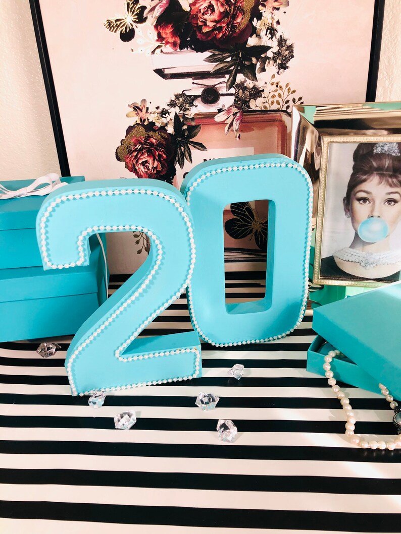 Breakfast at Tiffany Inspired Decorated Numbers Birthdays Baby - Etsy