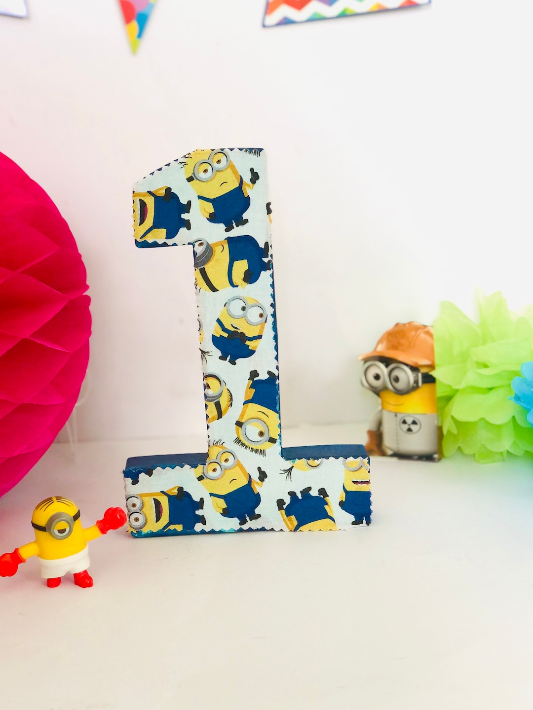 Minions Theme Birthday Numbers, Party Decoration, Child Room Decoration ...