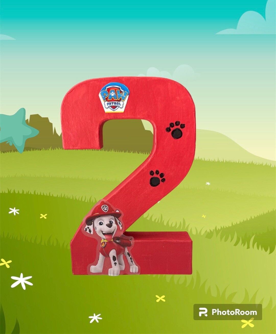 Paw Patrol Decorated Numbers Birthdays Numbers Centerpiece Photo Prop ...