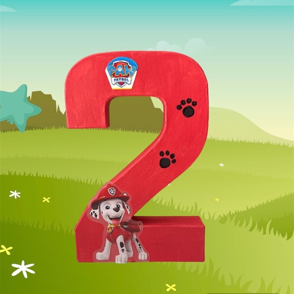Paw Patrol Birthday Numbers - Etsy