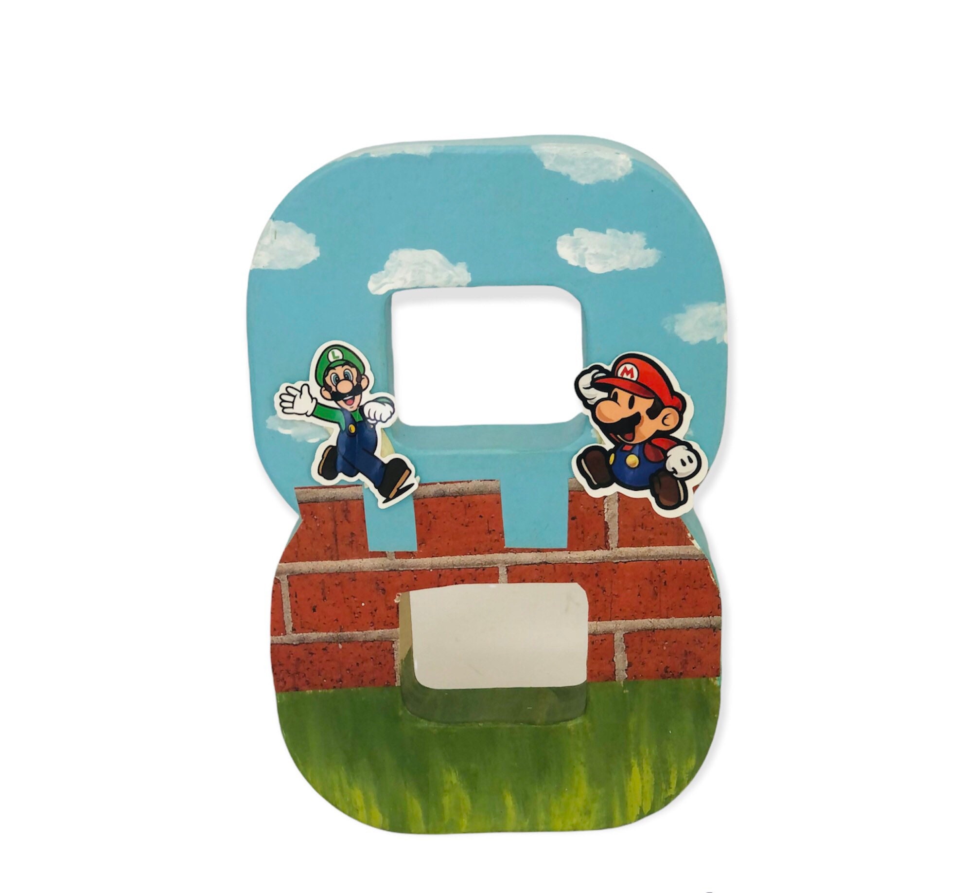 Super Mario Theme Numbers or Letters Mario Brothers Birthday | Etsy