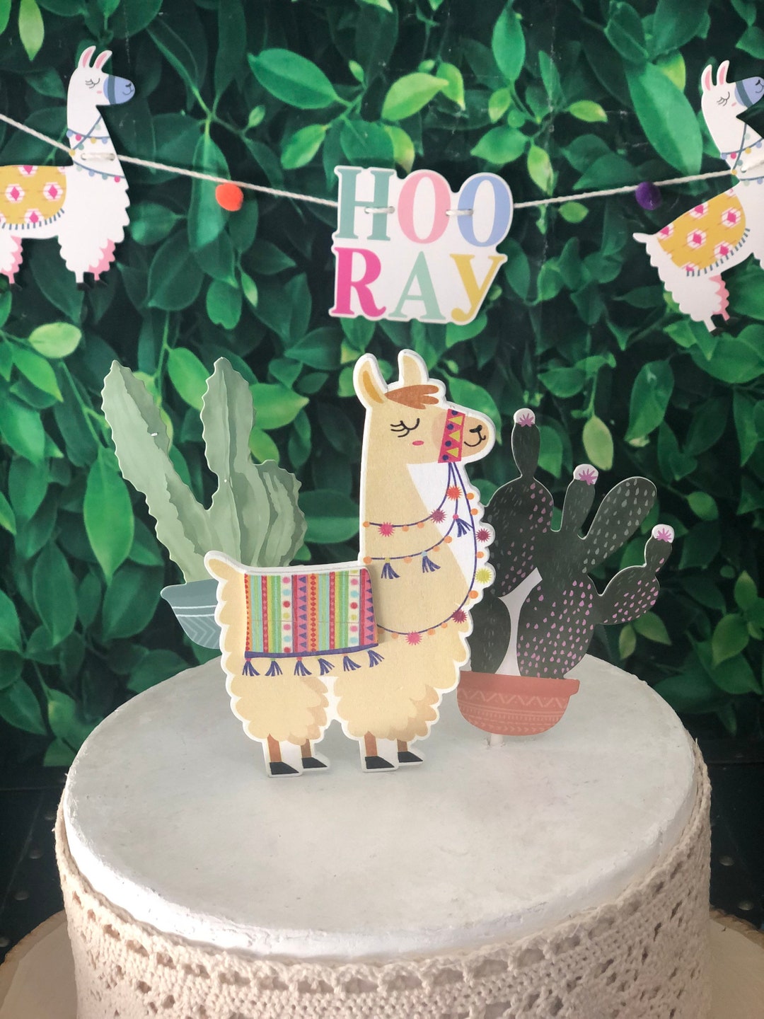 Llama Theme Party Decor Llama Cake Topper Birthdays Baby Showers Photo ...