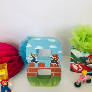 Super Mario Theme Numbers or Letters, Mario Brothers Birthday Theme ...