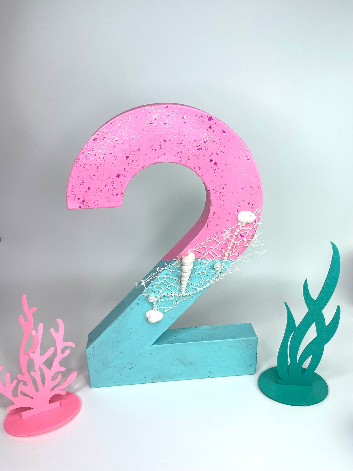Mermaid Theme 16” Numbers Mermaid Birthdays Baby Showers Party Decor ...