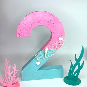 Mermaid Theme 16” Numbers Mermaid Birthdays Baby Showers Party Decor ...