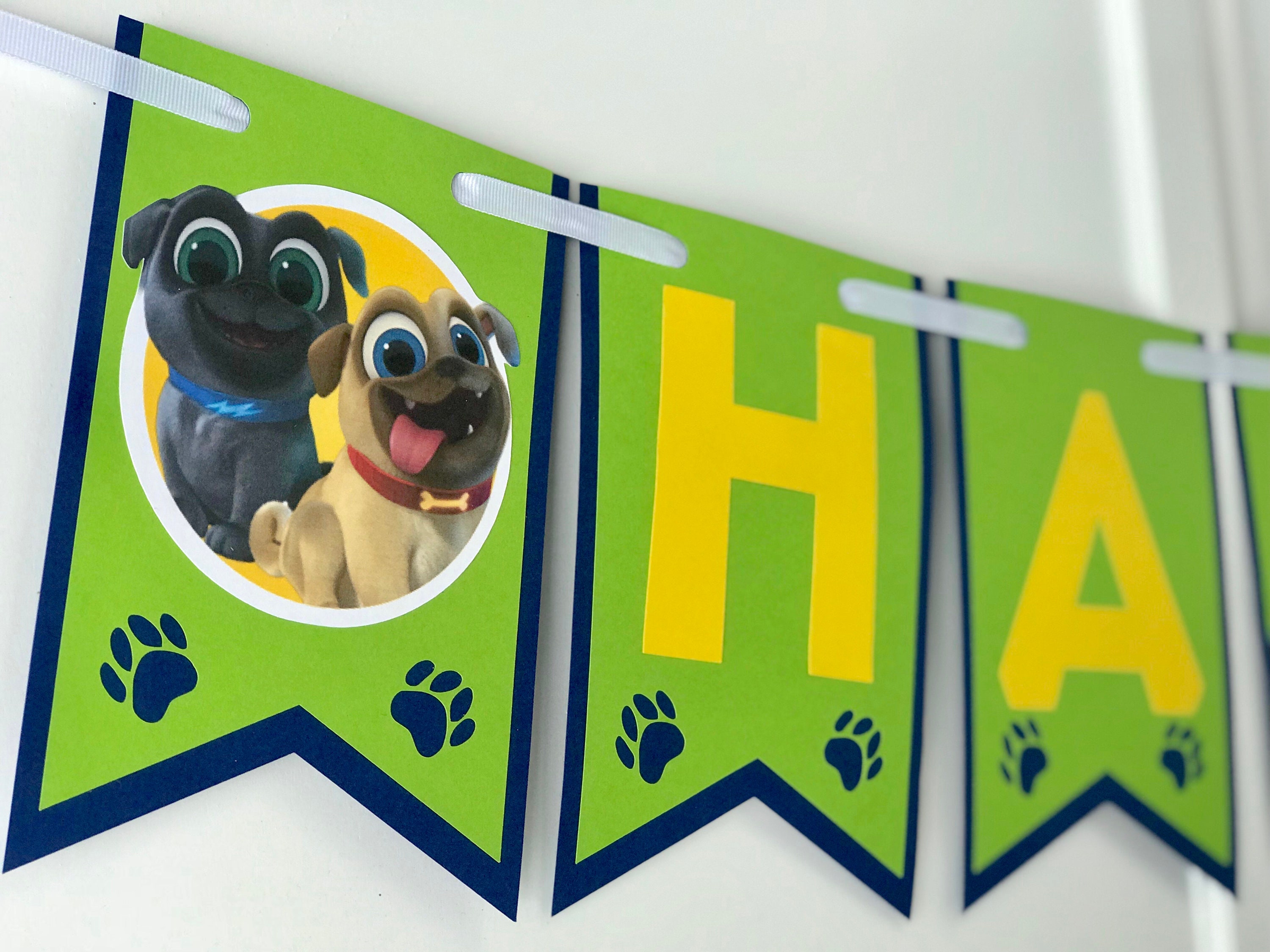 Puppy Dog Pals Rolly & Bingo Happy Birthday Banner Party | Etsy