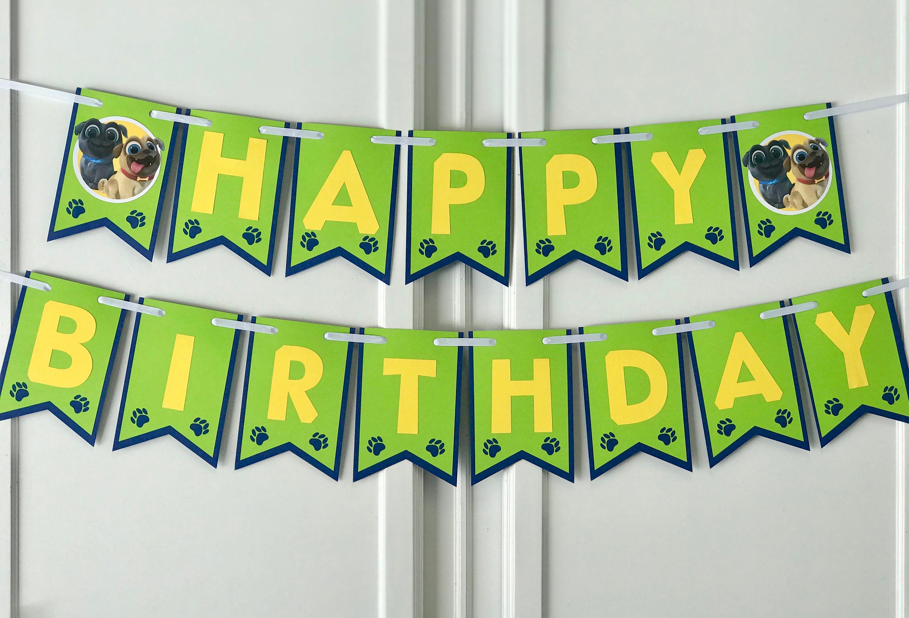 Puppy Dog Pals Rolly & Bingo Happy Birthday Banner Party | Etsy