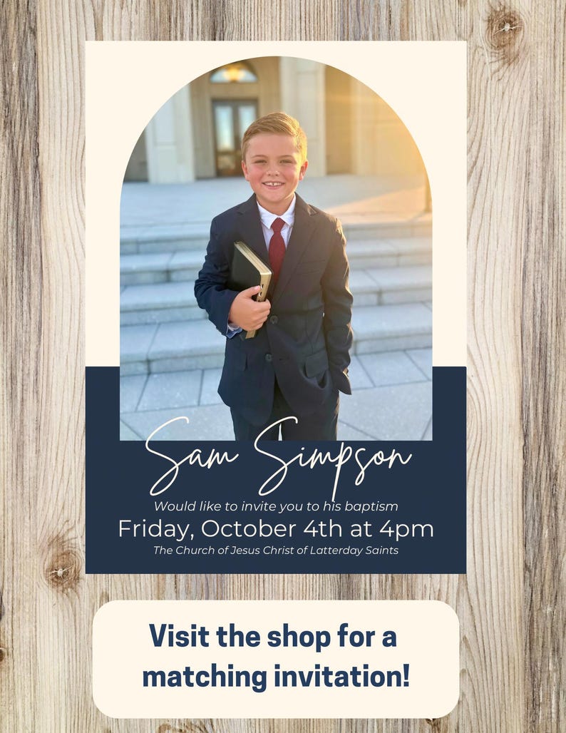 Customizable Baptism Program Template - Etsy