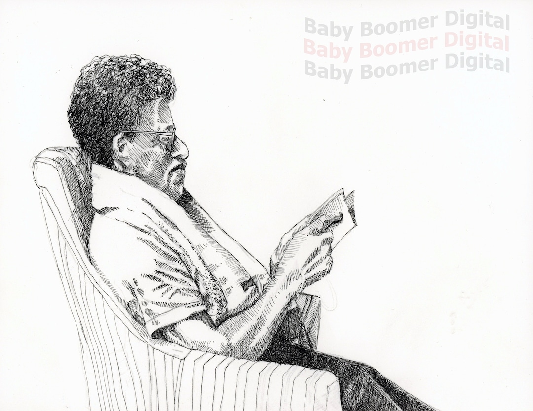 Pen and Ink Drawing of My Dad by Ray Horner Jr. Instant Digital ...