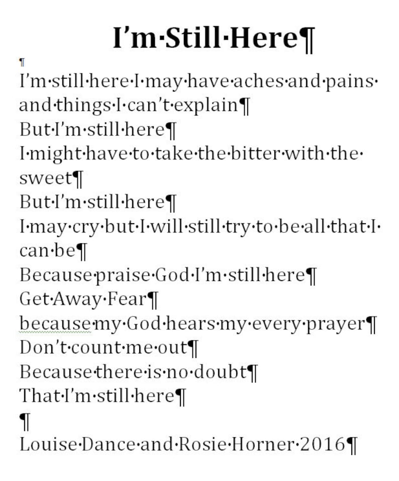 I'm Still Here-instant Digital Download Poem Without Picture by Louise ...