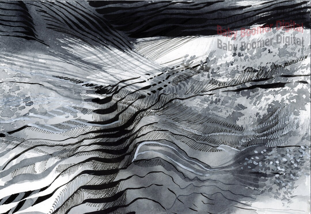 Metaverse Desert Pen and Ink Drawing by Ray Horner Jr for Inktober2023 ...