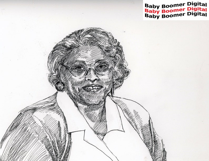 My Aunt Harriet Pen and Ink Drawing by Ray Horner Jr. Inktober2023 ...