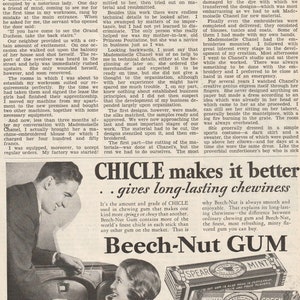 Chicle Makes It Better Beech-nut GUM Black and White Advertising Print ...