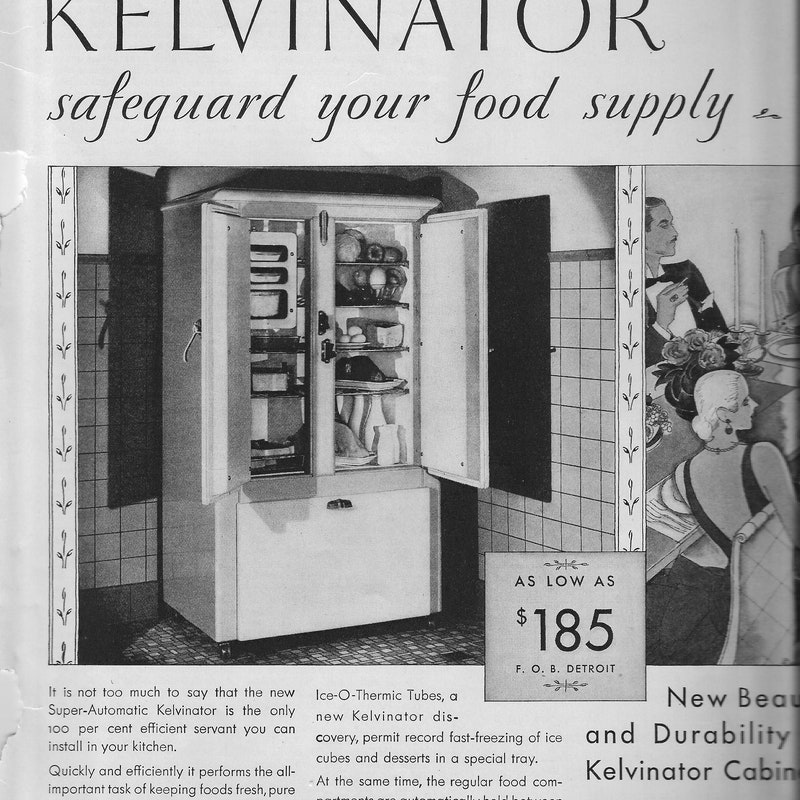 Vintage Kelvinator Refrigerator - Etsy