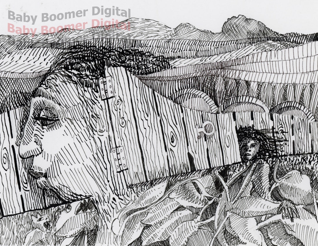Mountain Gate Pen & Ink Drawing, Ray Horner Jr (digital Download) - Etsy