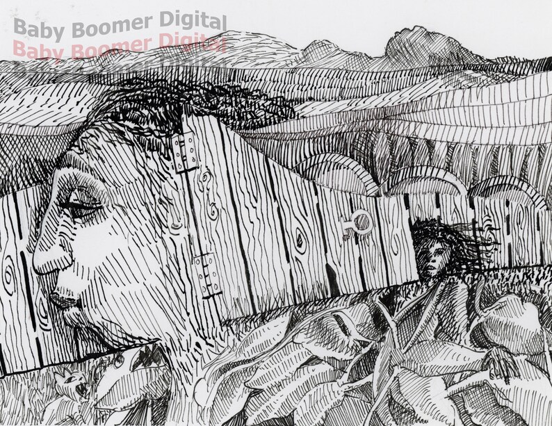 Mountain Gate Pen & Ink Drawing, Ray Horner Jr (digital Download) - Etsy