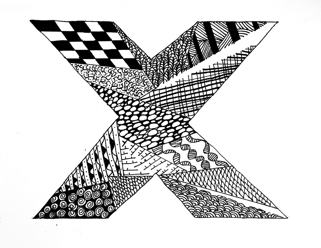 X Shaped Image Instant Digital Download Creative Thinking Adult ...