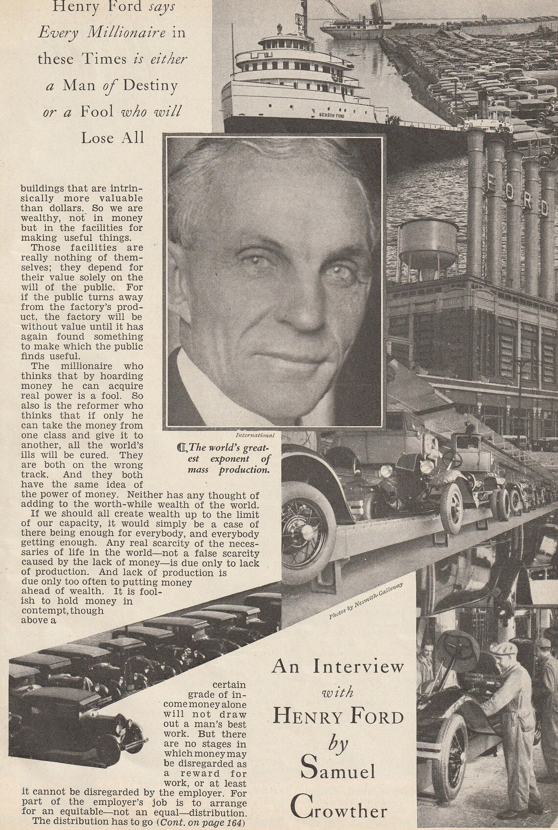 Partial Interview With Henry Ford With Picture From Hearst Magazine ...