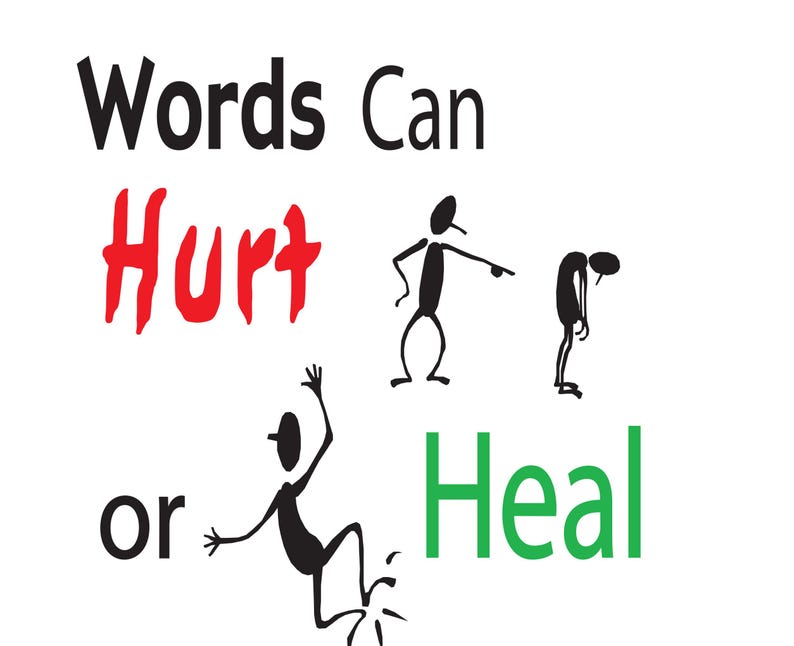 Words Can Hurt or Heal What Did Yours Do Today? Digital Download 8x11 ...