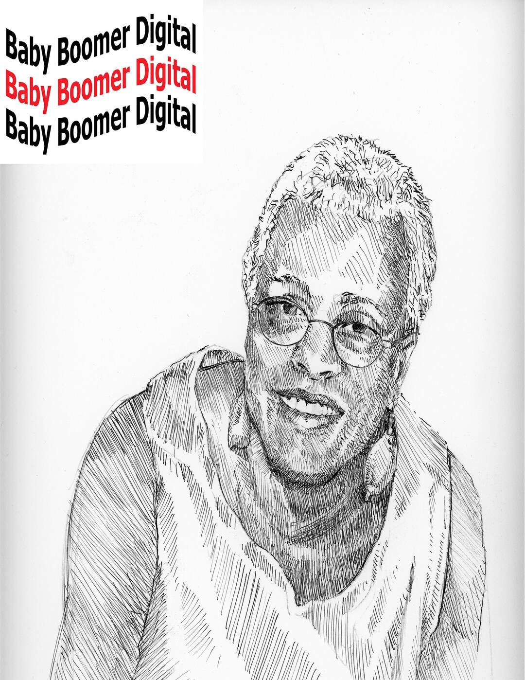 AUNT TONY Pen and Ink Drawing by Ray Horner Jr. Instant Digital ...