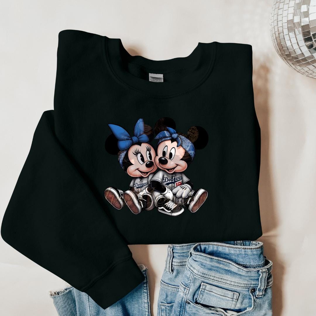 Dodgers Mickey and Minnie Crewneck - Etsy