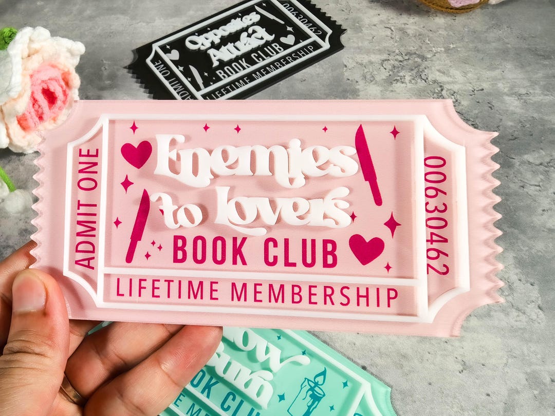 Bookclub Ticket | Bookish Ticket | Bookshelf Decor | Bookish Decor ...