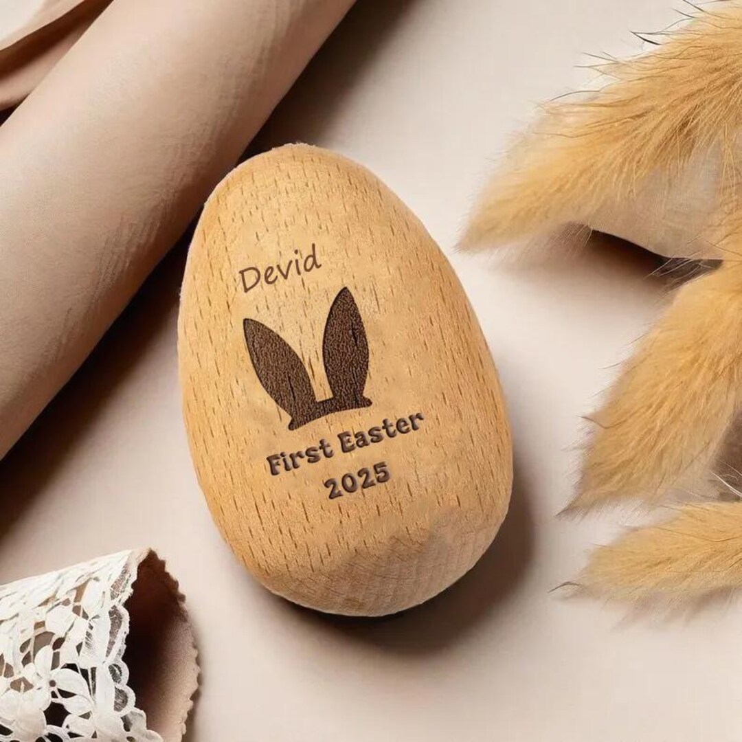 Personalized Musical Wooden Easter Egg Shakers, Engraved Egg Shaker ...